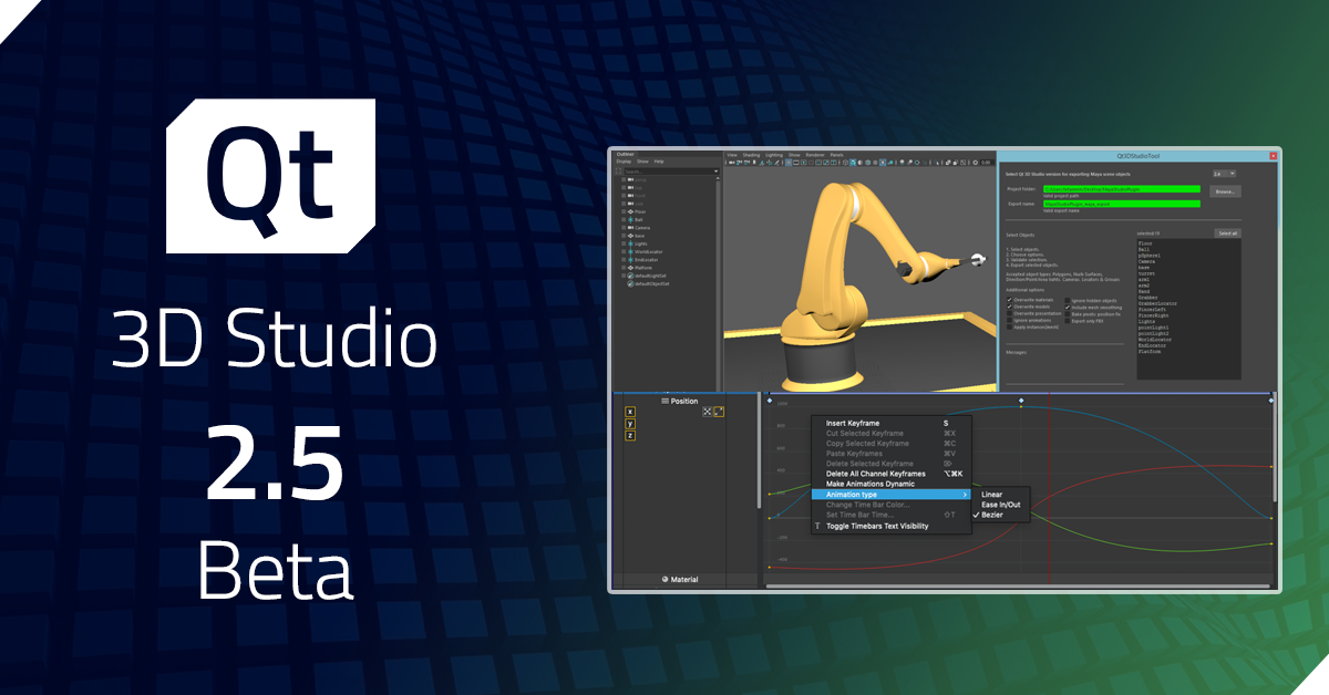 Qt 3D Studio 2.5 Beta released